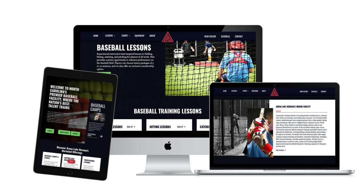 Transforming Arena Lake Norman's Website